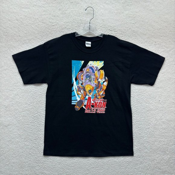Gildan | Shirts | New 207 Akon Anime Kon Tshirt L Large Black Robot ...